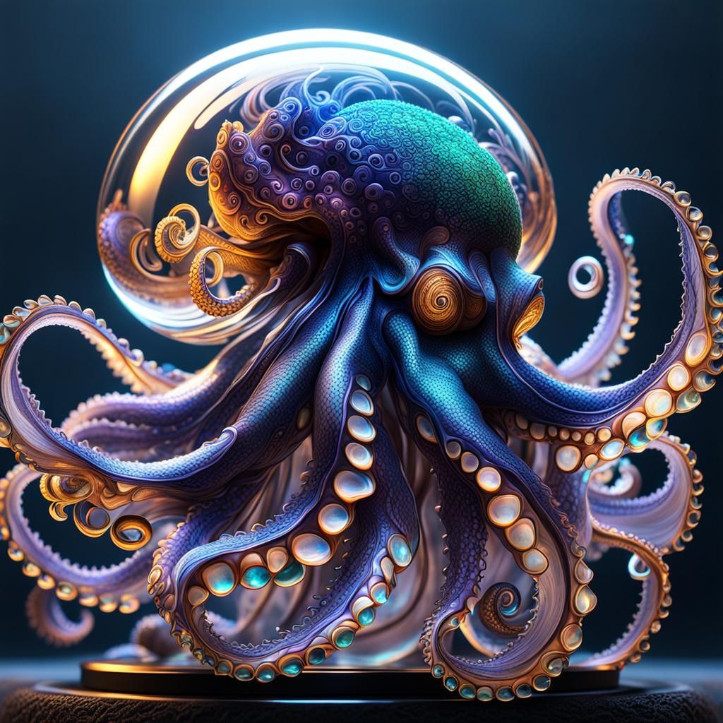 Octopus Brain - AI Generated Artwork - NightCafe Creator