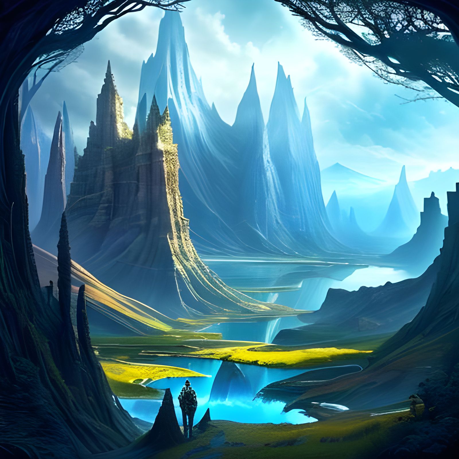 A spectacular fantastic landscape - AI Generated Artwork - NightCafe ...