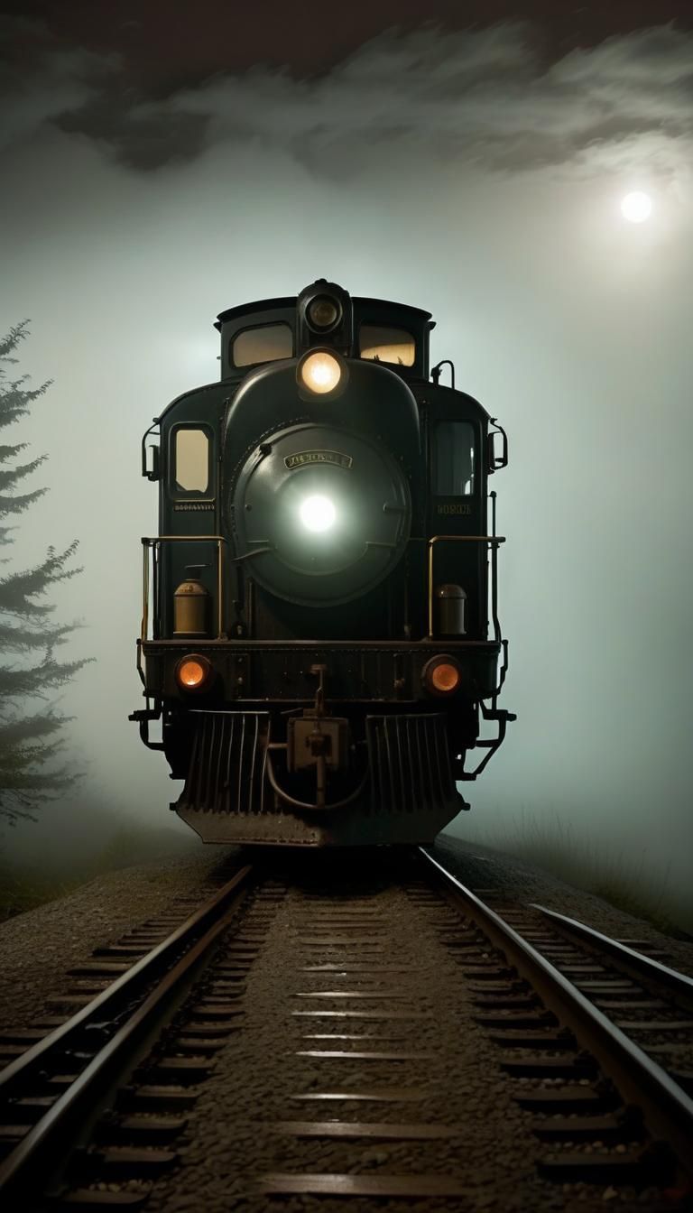 Ghost locomotive… - AI Generated Artwork - NightCafe Creator