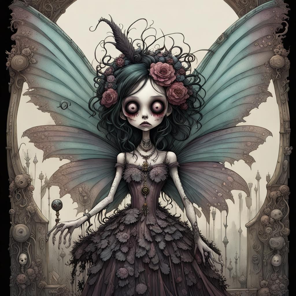Zombie Fairy - AI Generated Artwork - NightCafe Creator