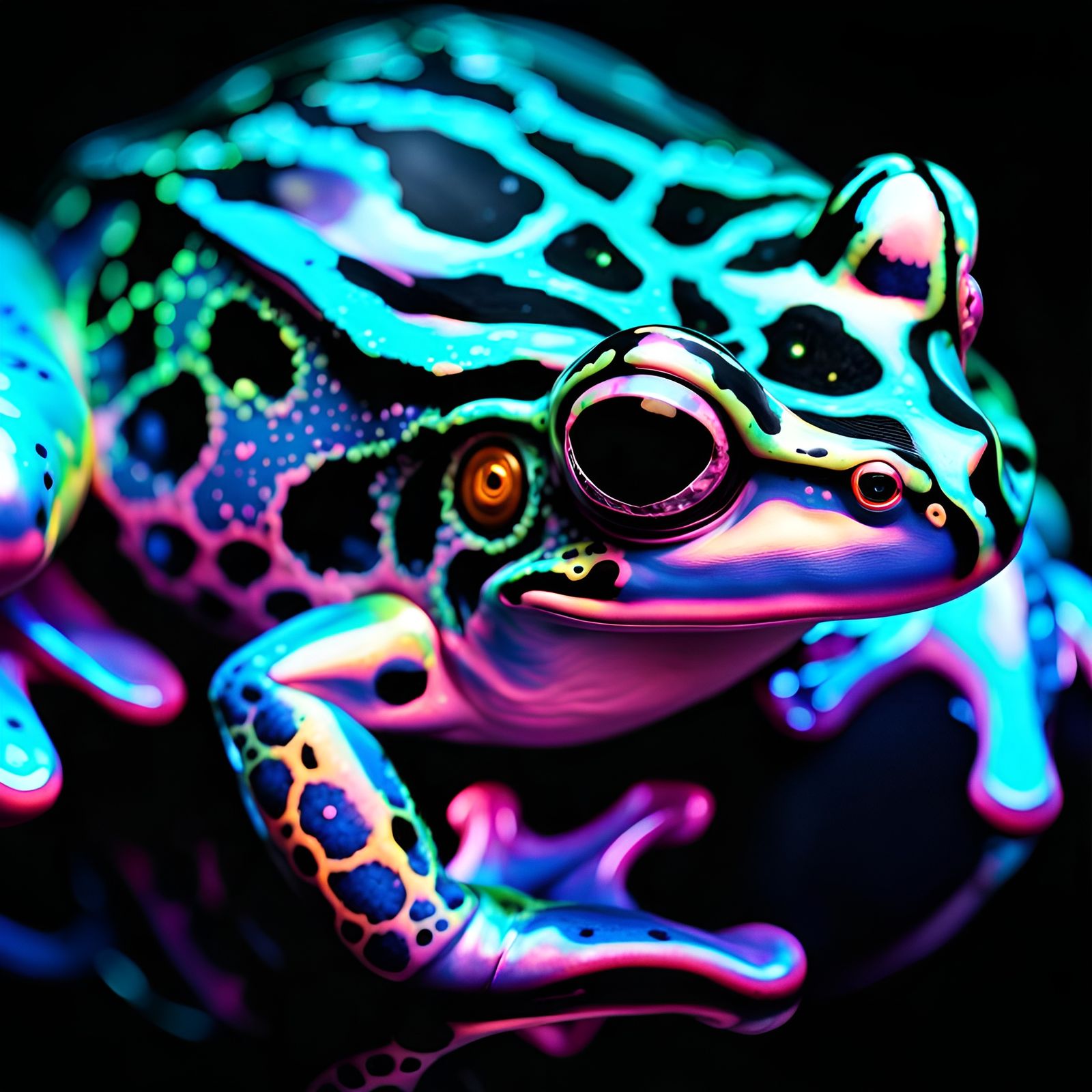 Glow Frog - AI Generated Artwork - NightCafe Creator
