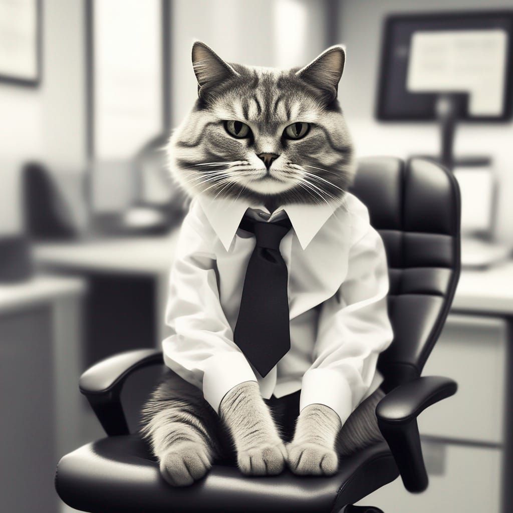 Office Cat - AI Generated Artwork - NightCafe Creator