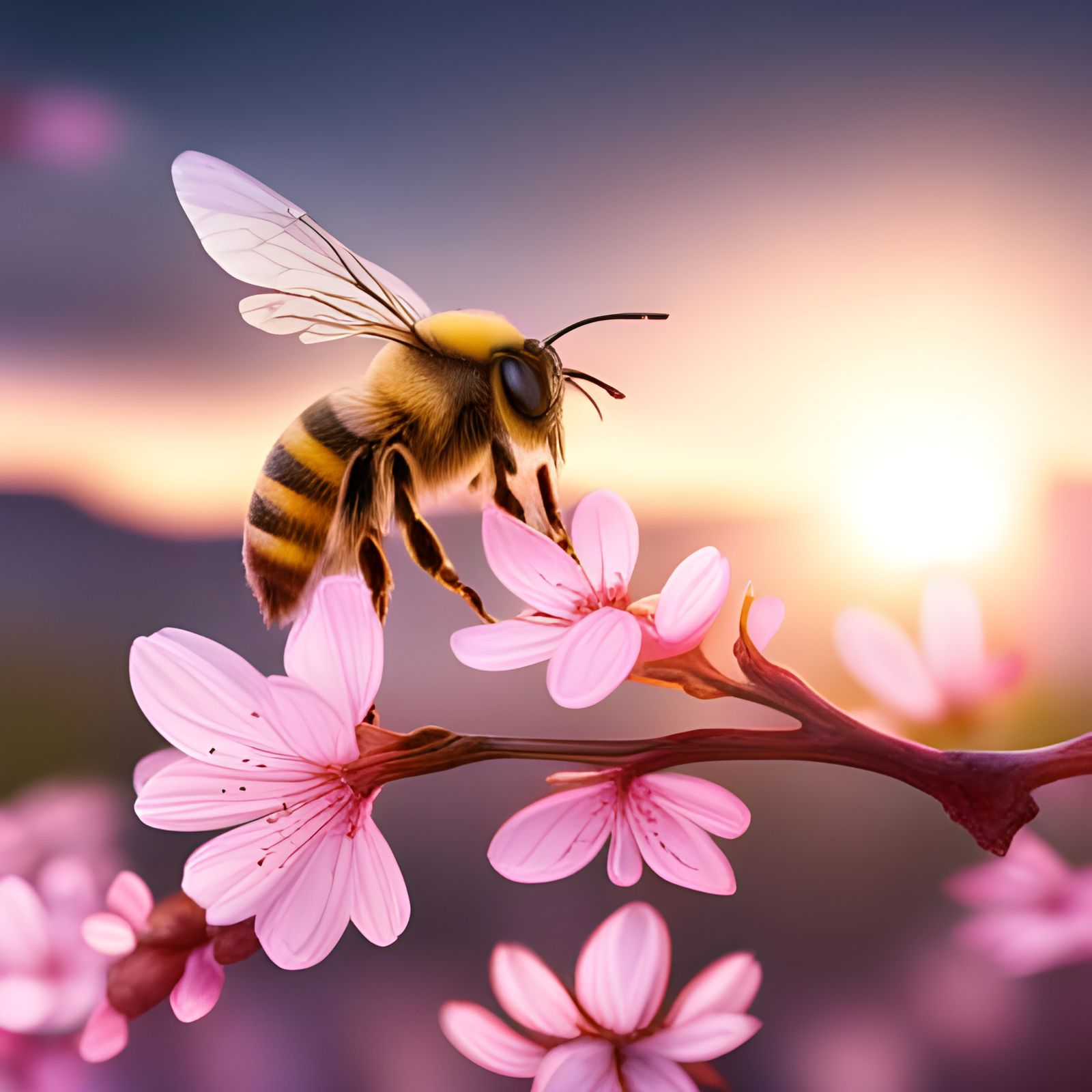 Morning Bee - AI Generated Artwork - NightCafe Creator