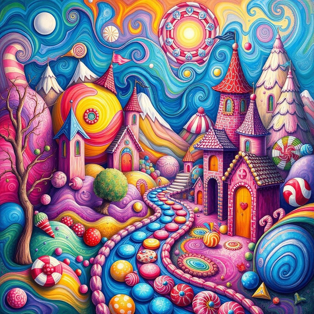 Candyland🍭🍫🍰 - Surreal Candyland Wonderland in Whimsical ...