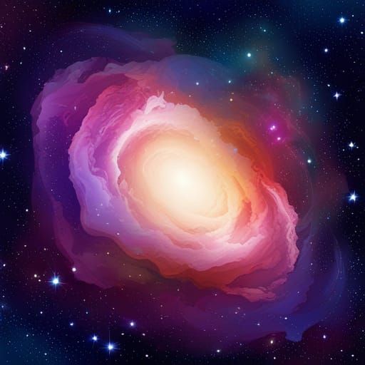 stunning, mystical galaxy starscape, vector. contour - AI Generated ...