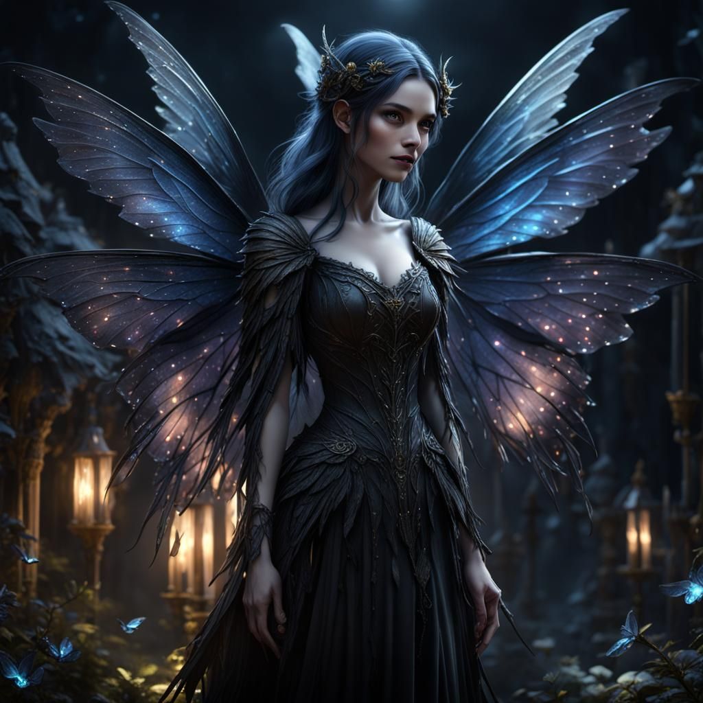 Night fairy 4 - Moody Night Fairy in Icy Hues