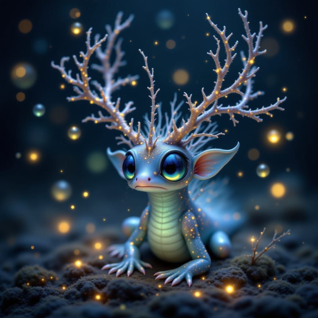 A deer lizard. Made with Spiny glow spore lora