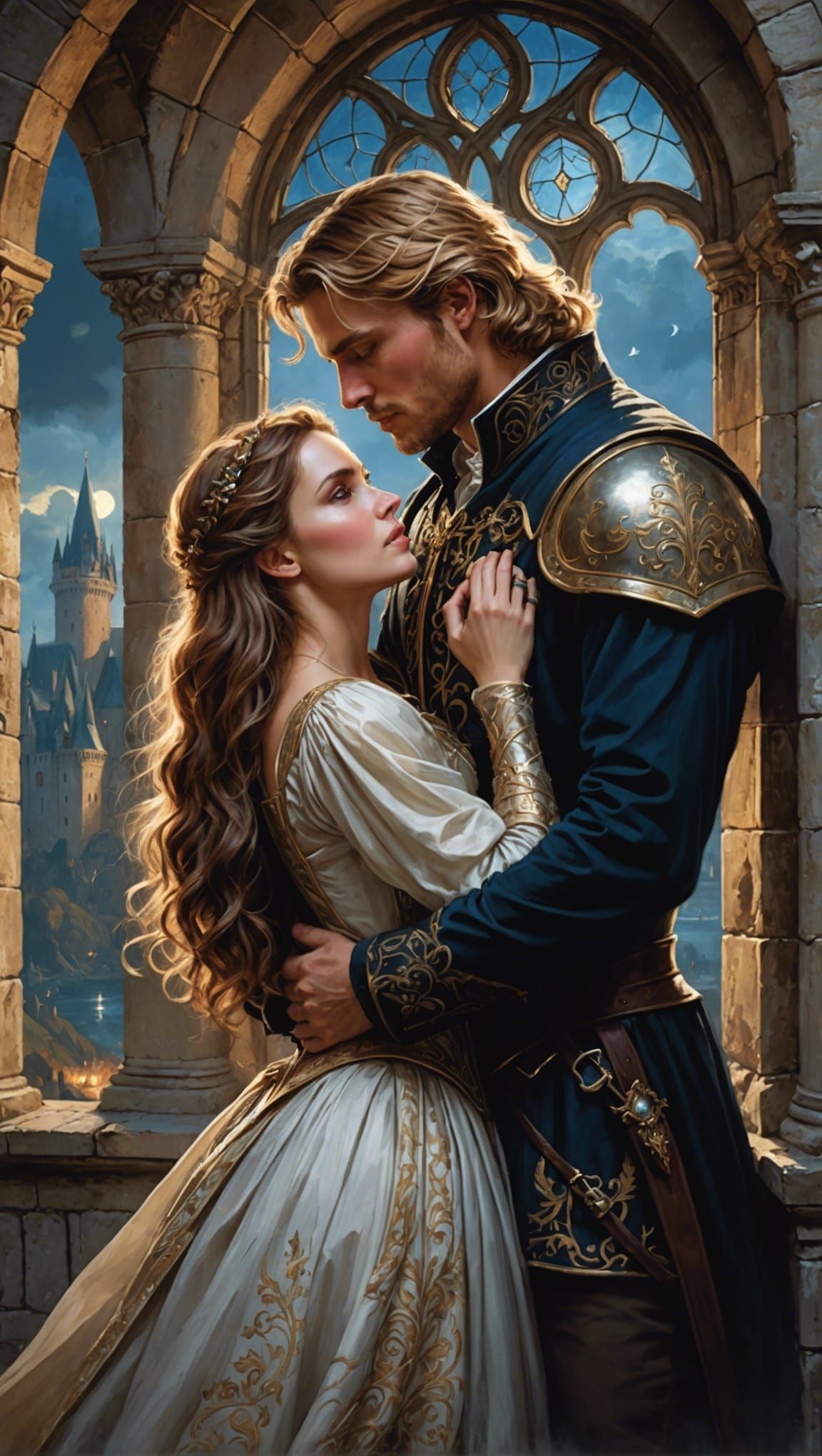 Moonlight Embrace - AI Generated Artwork - NightCafe Creator