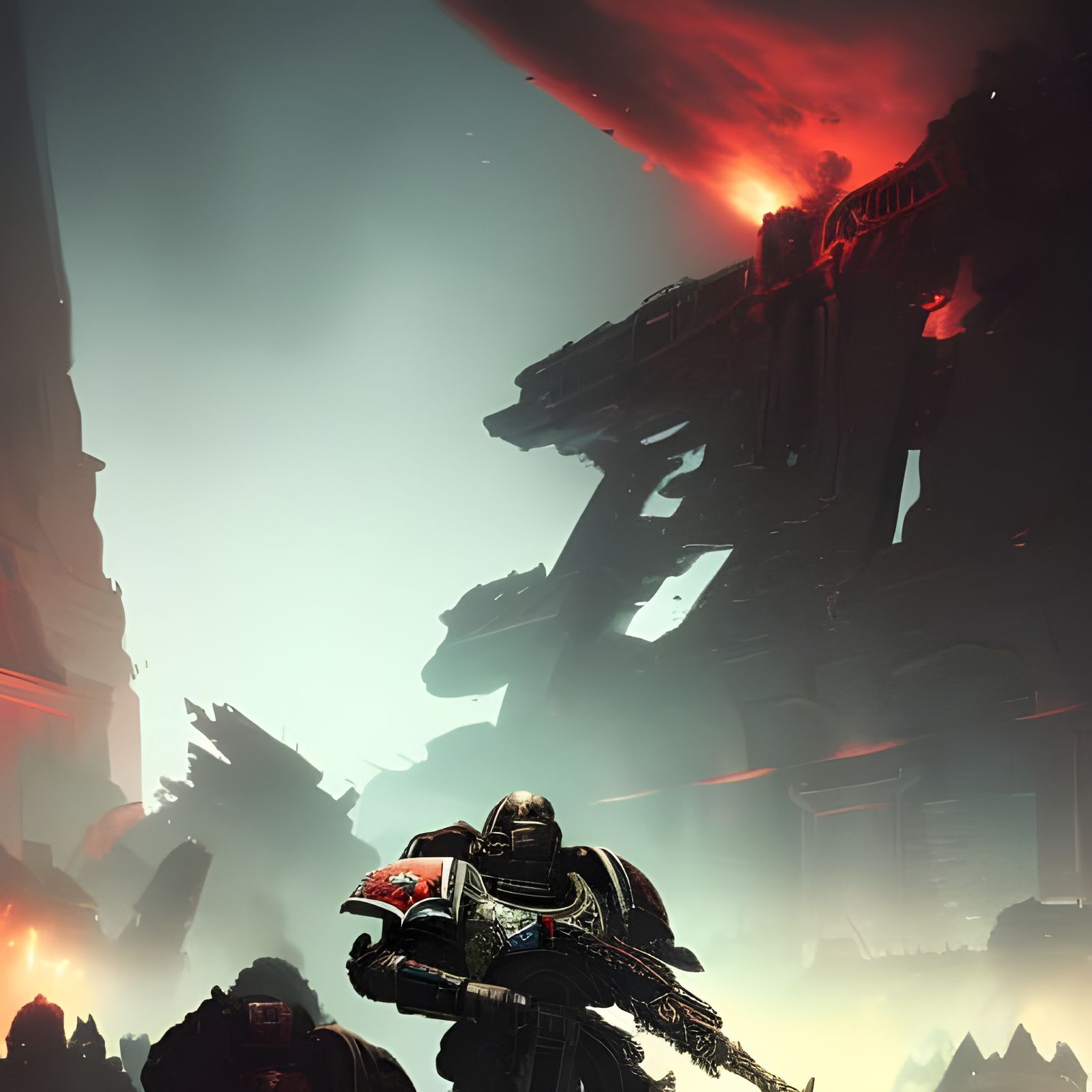 Human Defense Force Grimdark Future Warhammer 40k a masterpiece, 8k ...