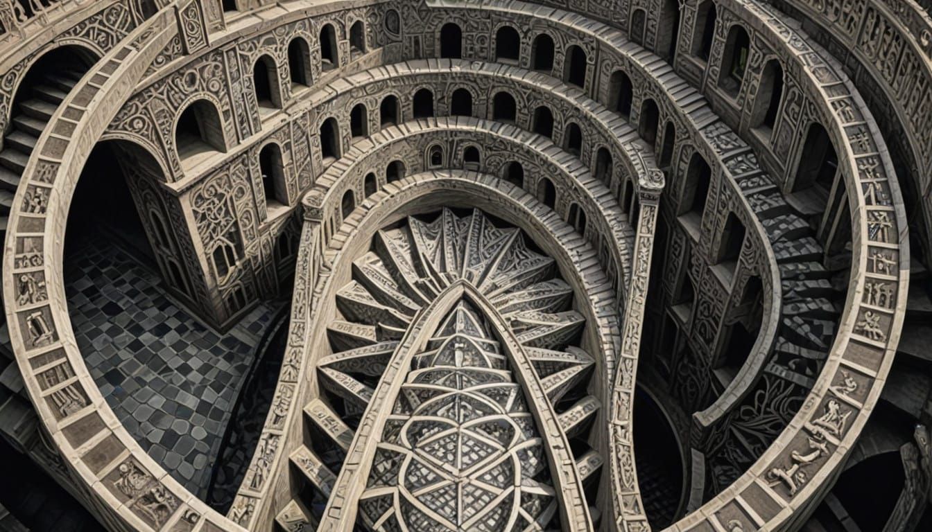 Escher - style Dora Maar, style Gemma Correll, style Sarah Andersen