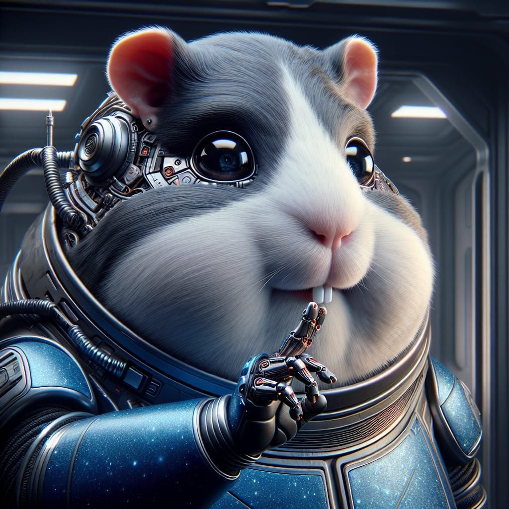 Cyborg guinea pig - AI Generated Artwork - NightCafe Creator