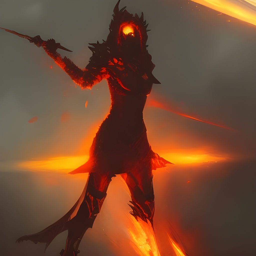 Fiery Knight - AI Generated Artwork - NightCafe Creator