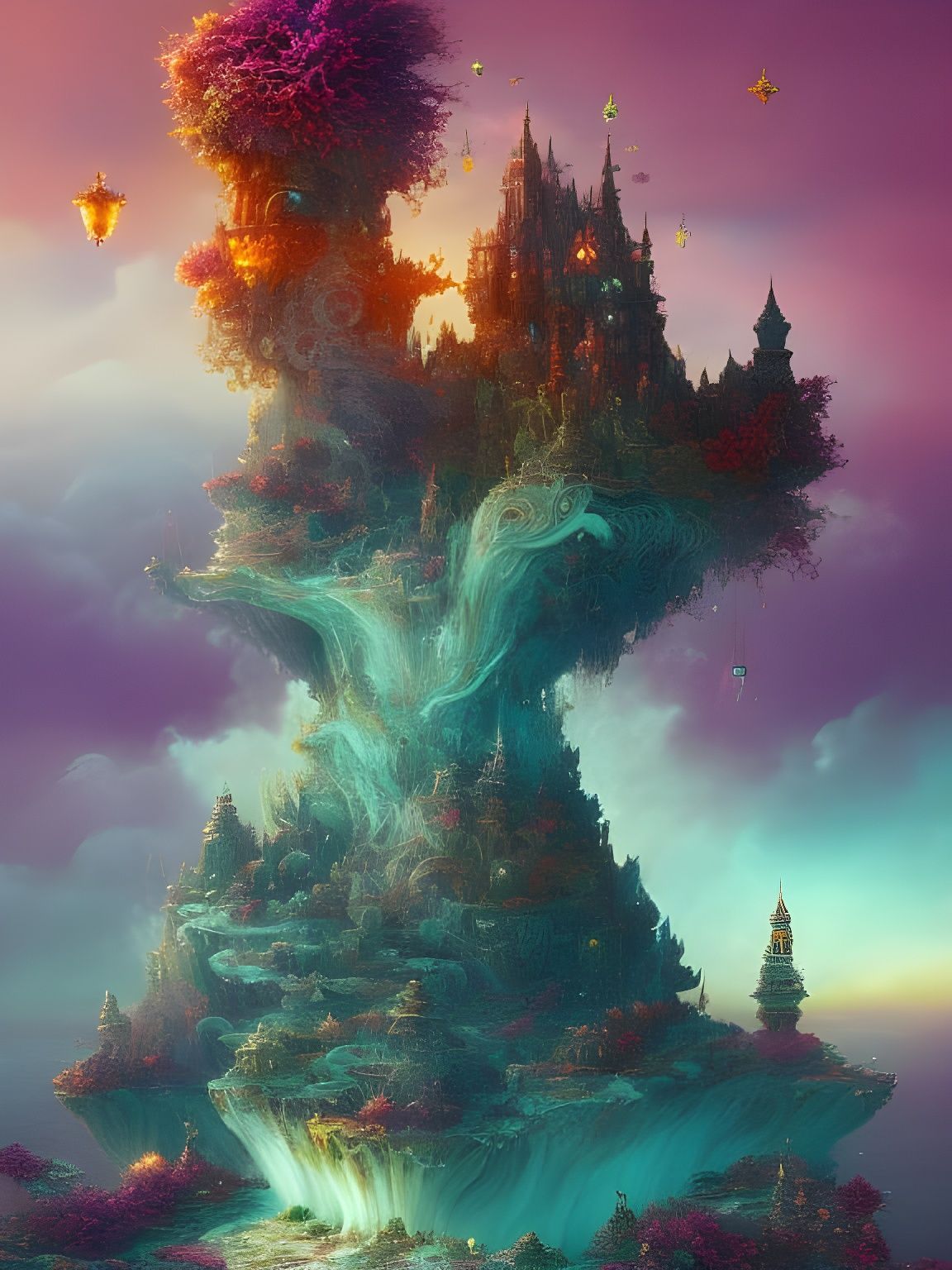 Otherworldly bonsai fairycore castle - AI Generated Artwork - NightCafe ...