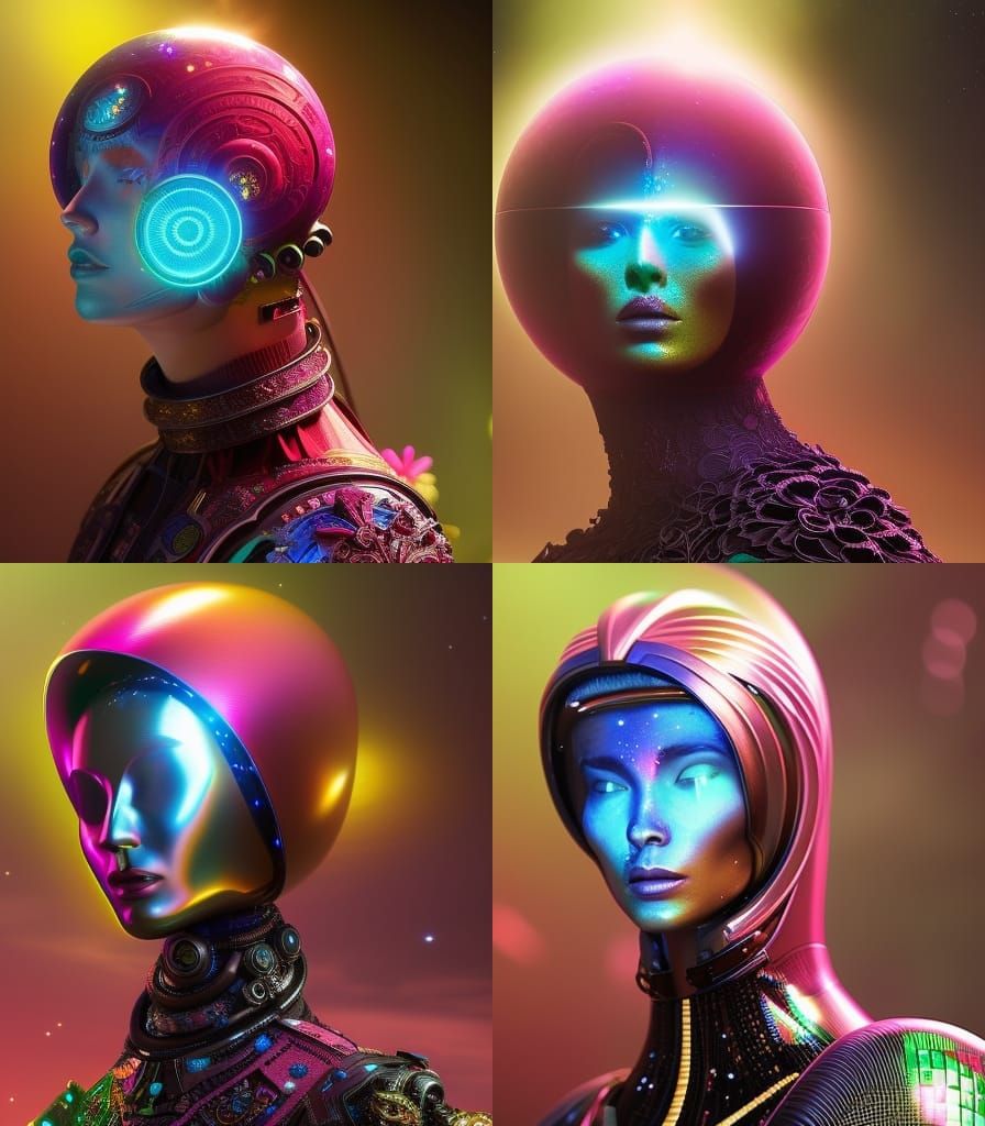 Outer space Alien Flower Epic cinematic brilliant stunning intricate ...