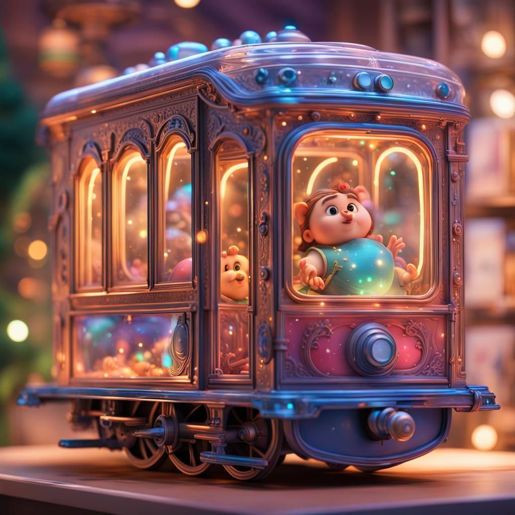 Toy Tram - AI Generated Artwork - NightCafe Creator