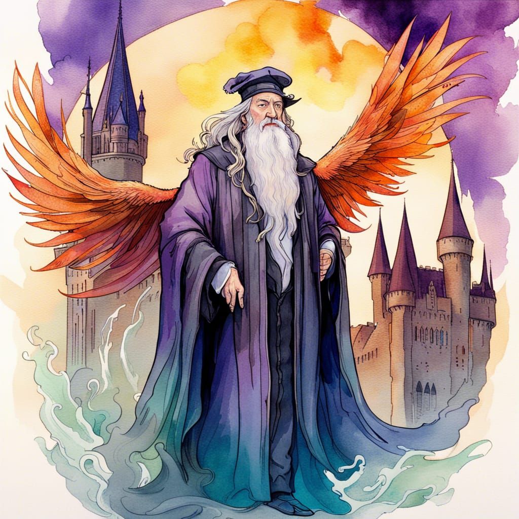 Professor Dumbledore | Ink Painting