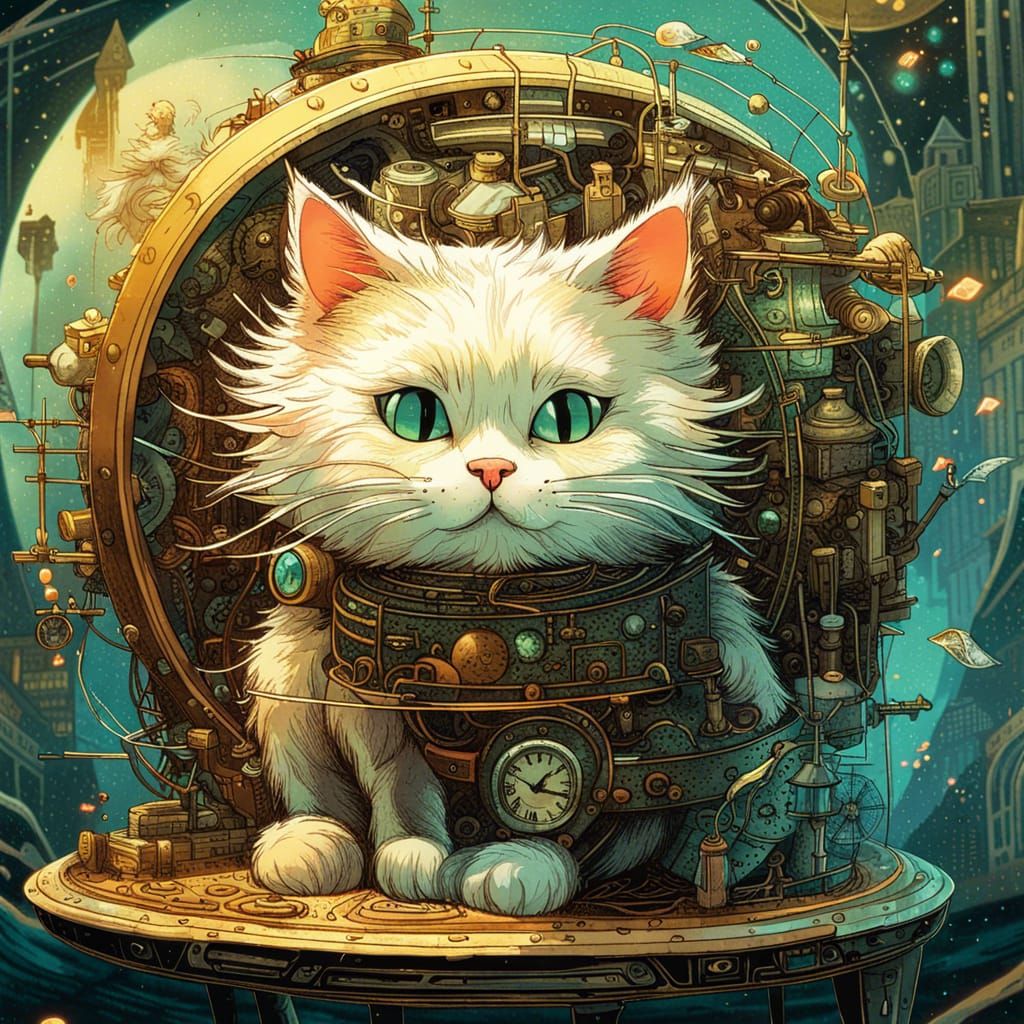 Cat in time machine - Cat in time machine