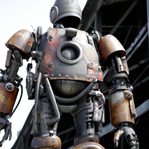 large humanoid machine - AI Generated Artwork - NightCafe Creator