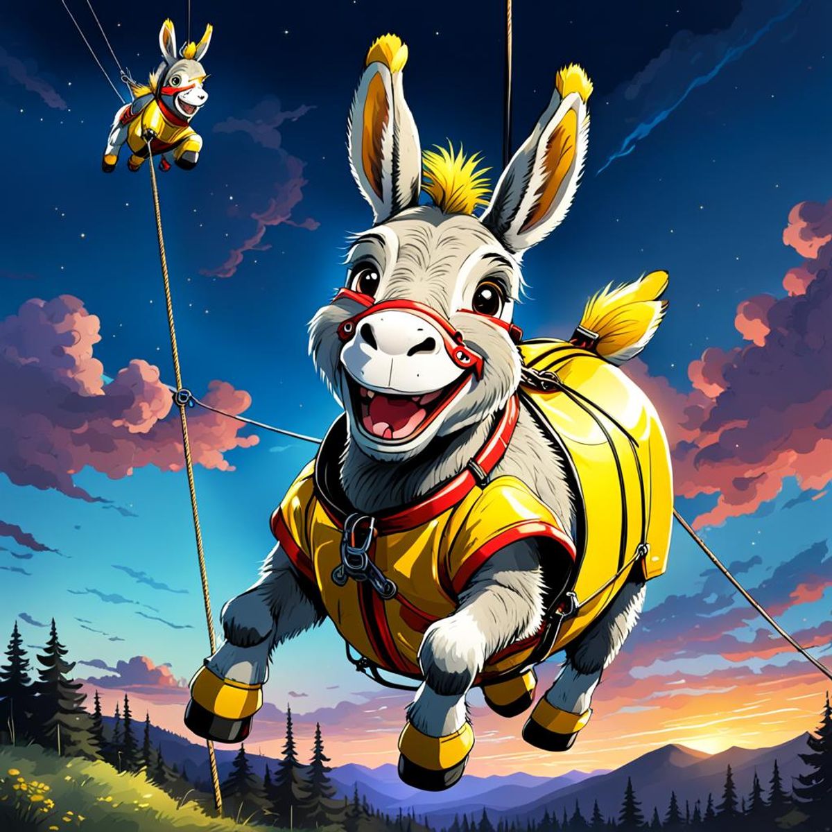 Quinn just noticed the adorable yellow donkey with very kinky grin on ...