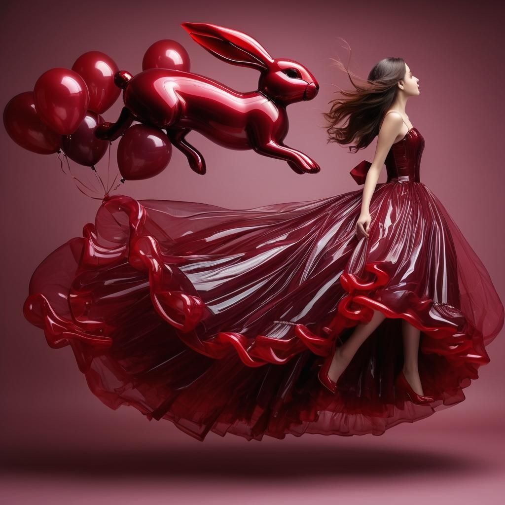 Shades Of Red Wide Evening Gowns Realistic & Creative. Redone. - AI Generated Artwork ...