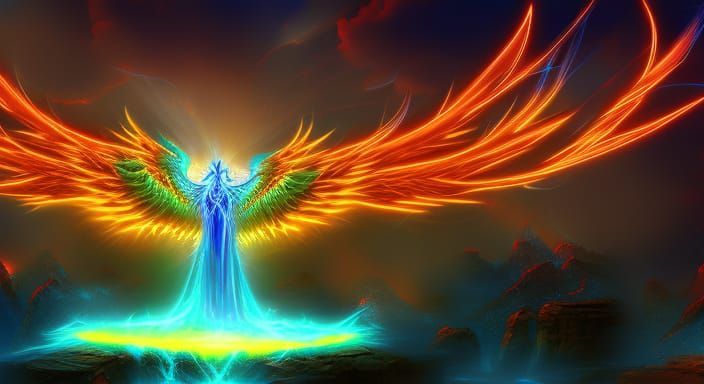 Phoenix of Life - AI Generated Artwork - NightCafe Creator