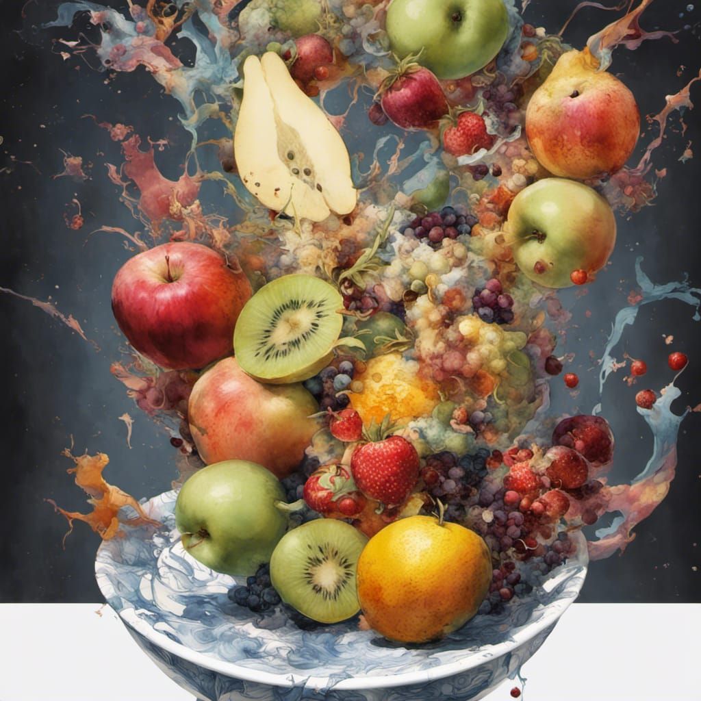 Fruit Explosion - AI Generated Artwork - NightCafe Creator