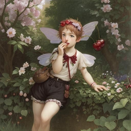 Charlotte the Cherry Fairy - AI Generated Artwork - NightCafe Creator