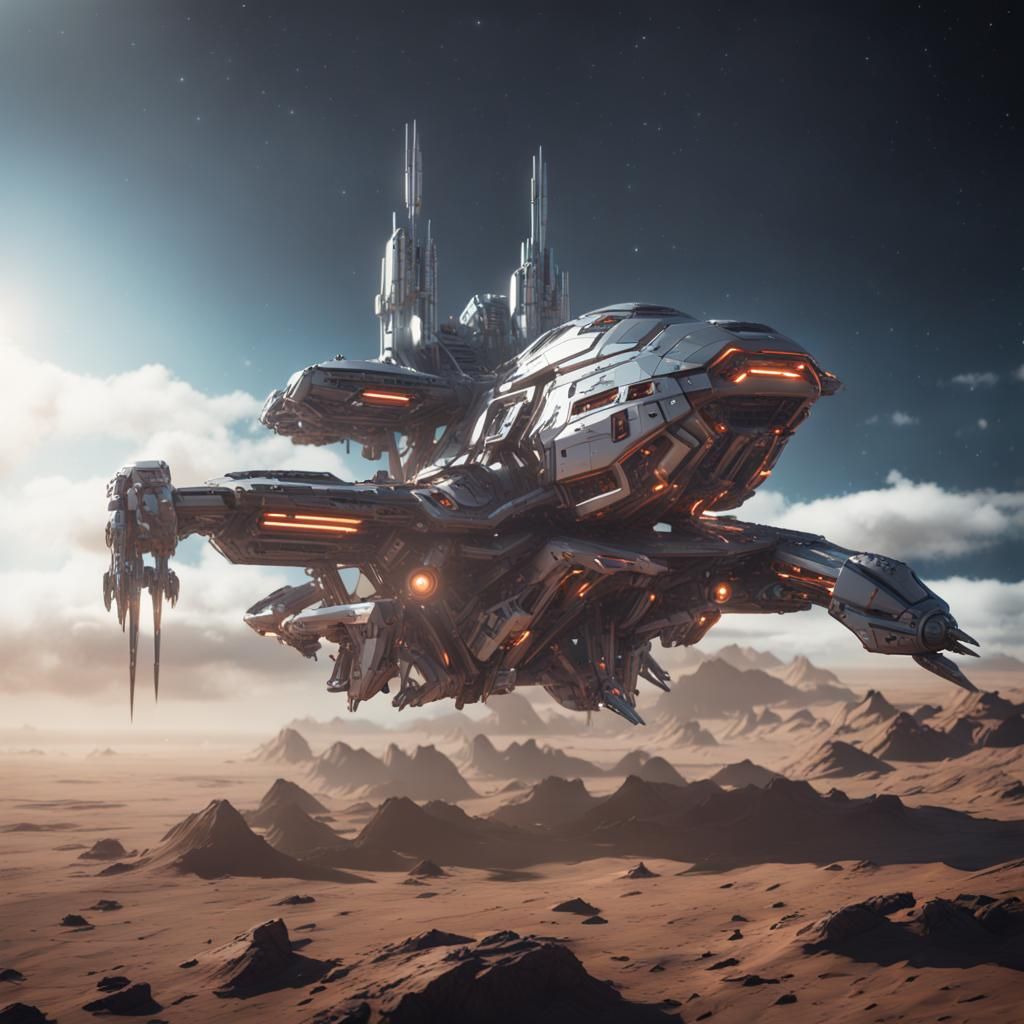 spaceship - AI Generated Artwork - NightCafe Creator