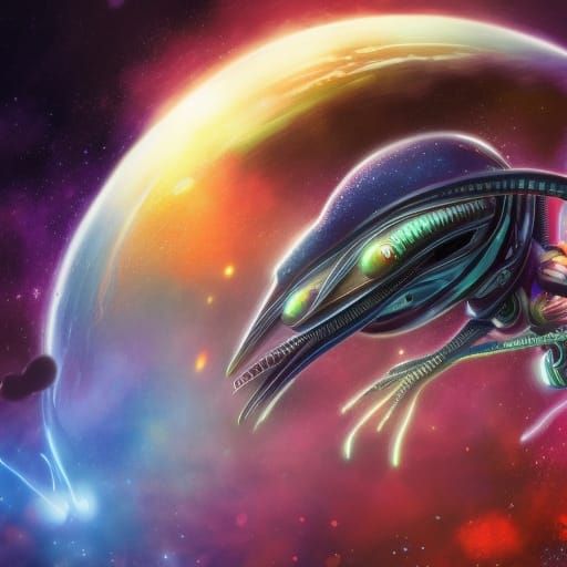 An ALIEN Entity and its GASEOUS PLANET - AI Generated Artwork ...