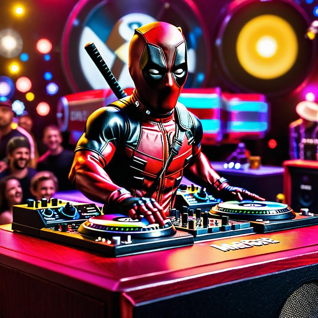 "DJ Deadpool" - AI Generated Artwork - NightCafe Creator