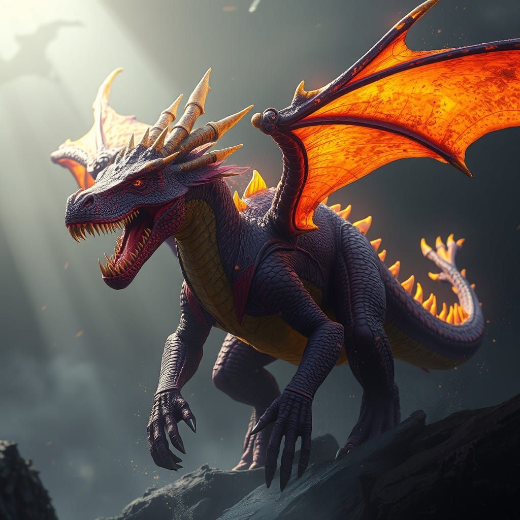 dinosaur dragonr hybrid - Epic Dark Fantasy Dinosaur Dragon ...