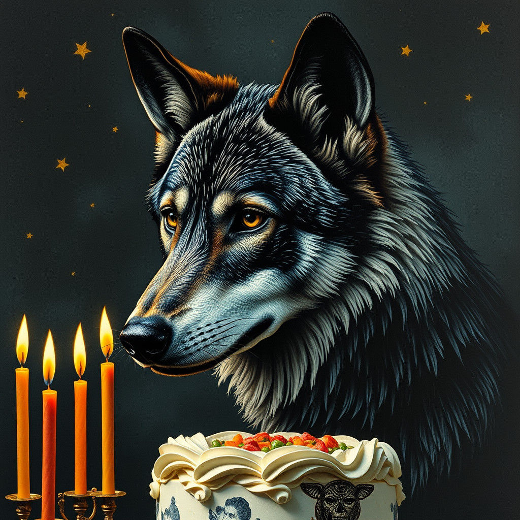 Celebratory Wolf in a Star Wars Galaxy - AI Art