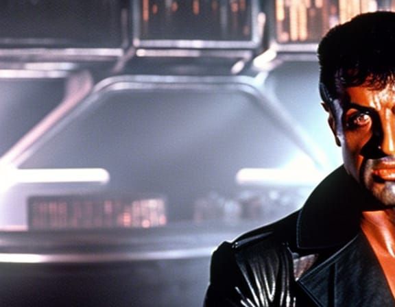 Stallone as blade runner - AI Generated Artwork - NightCafe Creator