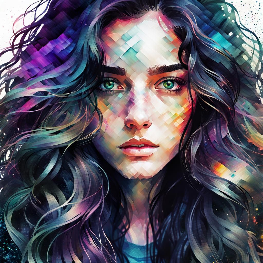 Pixel Portrait - AI Generated Artwork - NightCafe Creator
