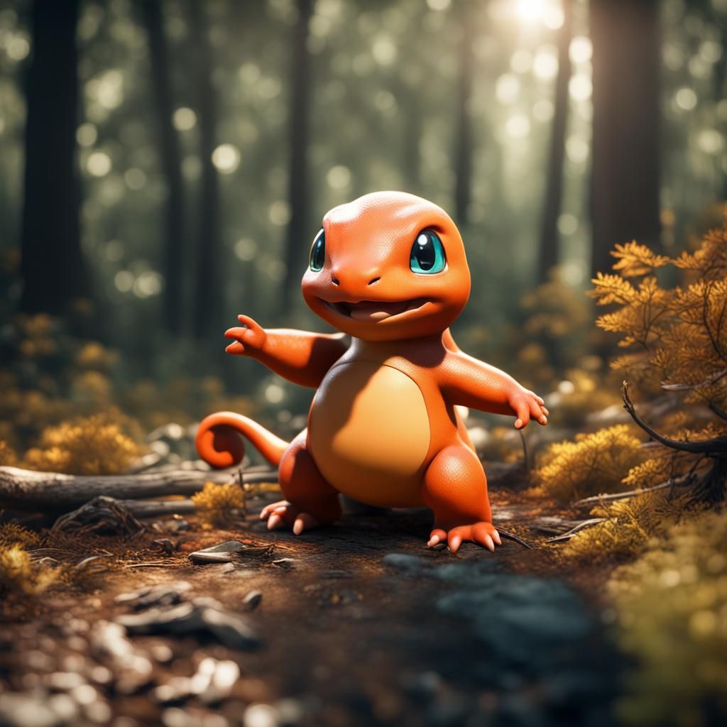 Charmander baby left in the woods, - AI Generated Artwork - NightCafe ...