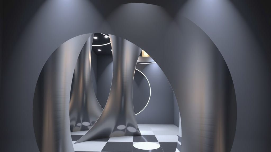 infinite curved space metalorganic architextual fr... - AI Art