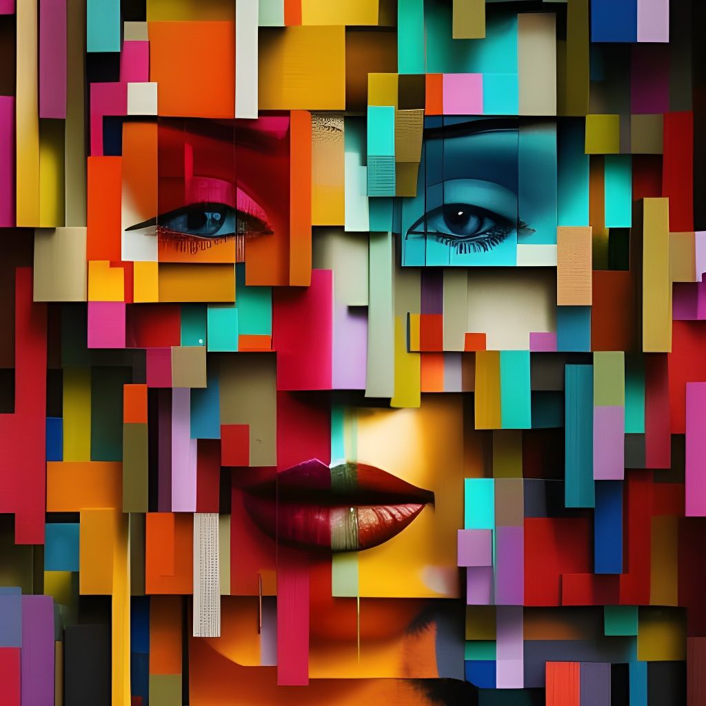 Collage art beauty - Beautiful Woman in Newspaper Collage Ar...