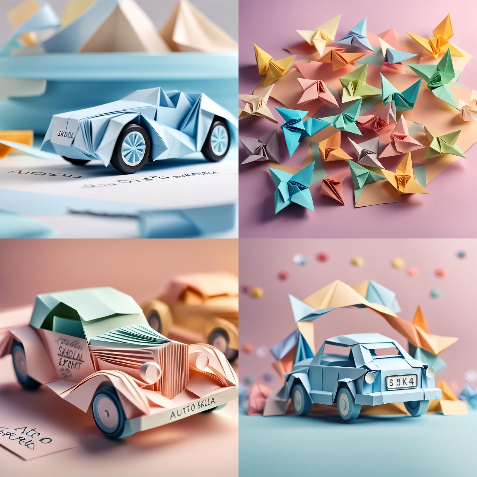 Origami cars - Origami Cars in Papercraft, Made of Stationer...