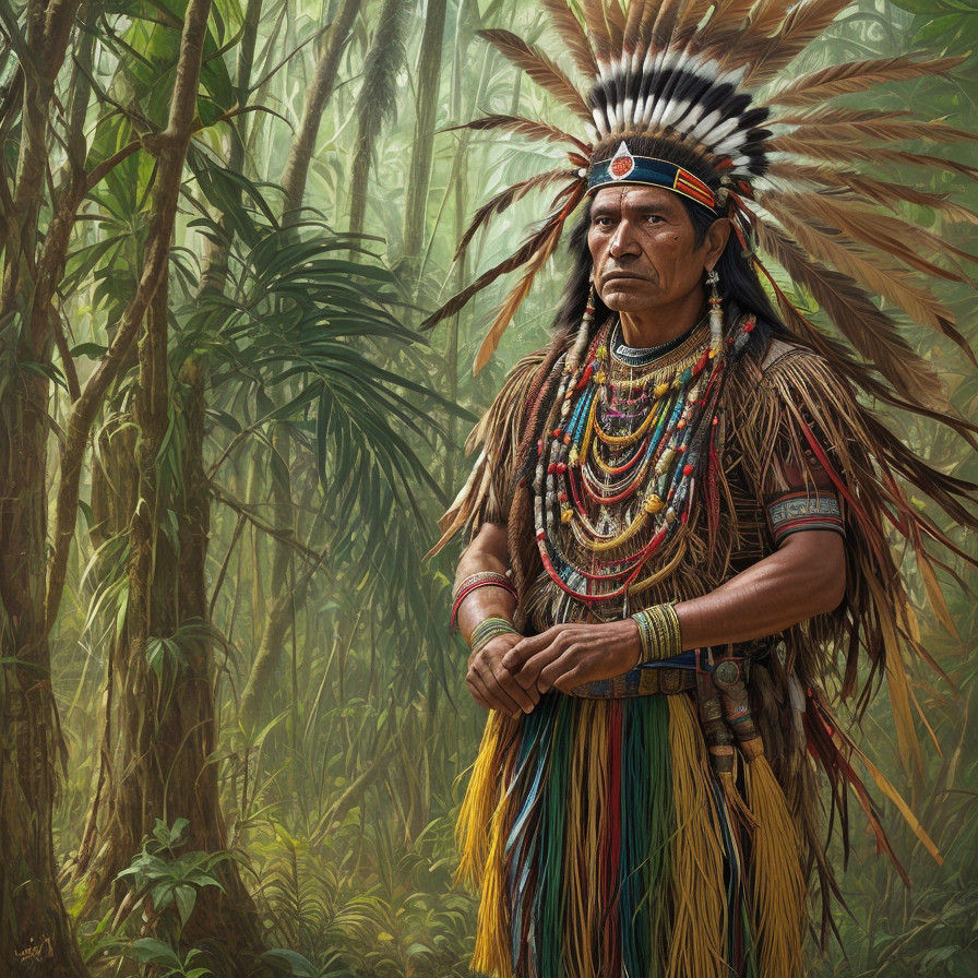 índio tupi-guarani do brasil - Tupi-Guarani Indian in Vibran...