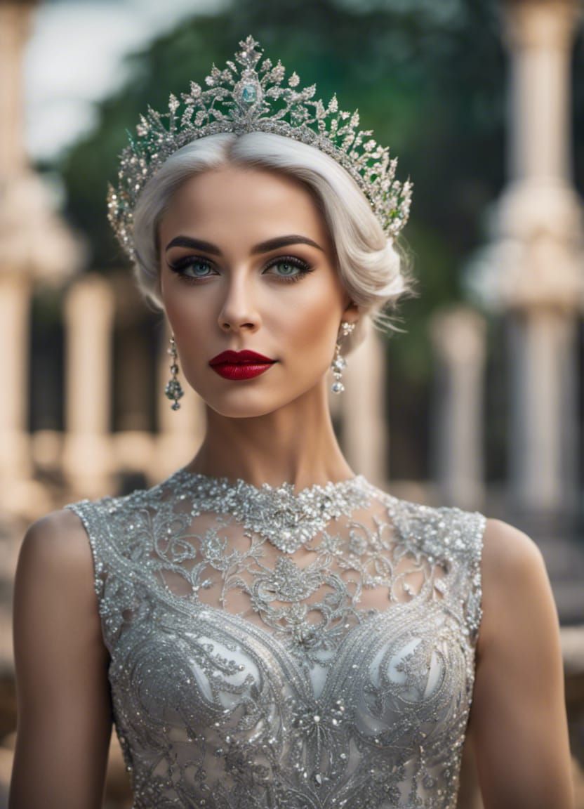 Modern Princess in Diadem - AI Generated Artwork - NightCafe Creator