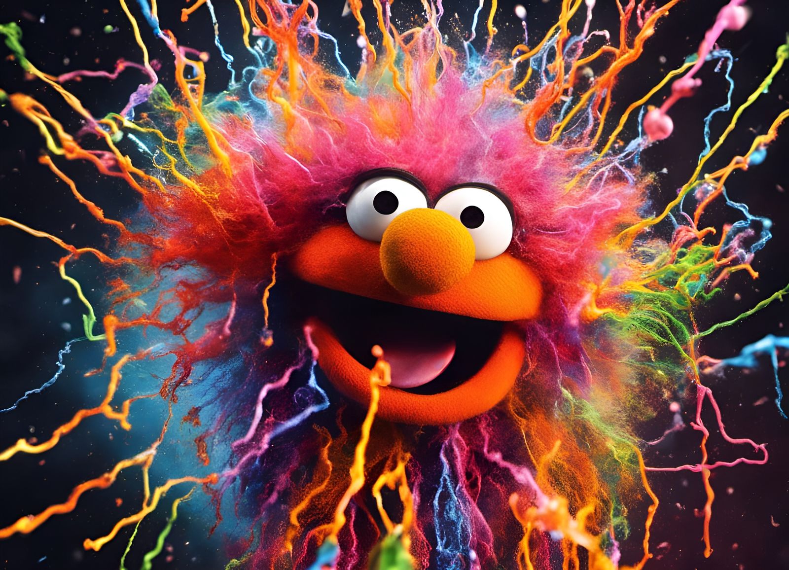 Exploding Muppets - AI Generated Artwork - NightCafe Creator