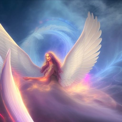 Enlightened angelic beings astral traveling - AI Generated Artwork ...