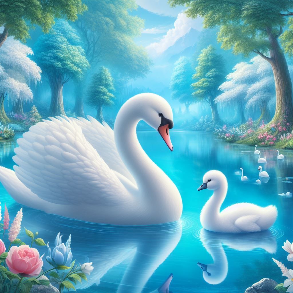 Swans 3 - AI Generated Artwork - NightCafe Creator