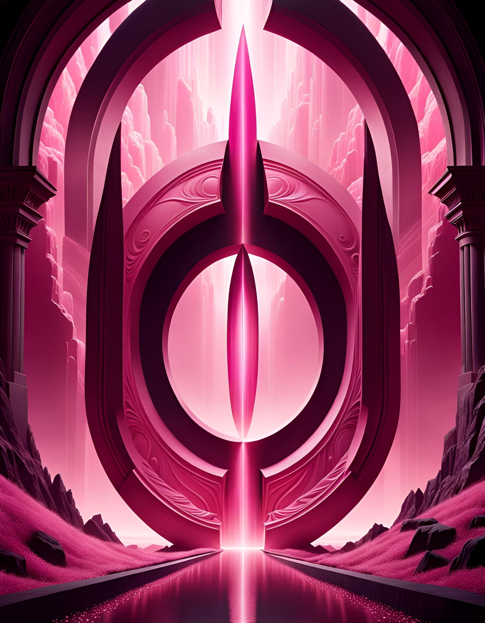 Pink Portal (#11) - AI Generated Artwork - NightCafe Creator