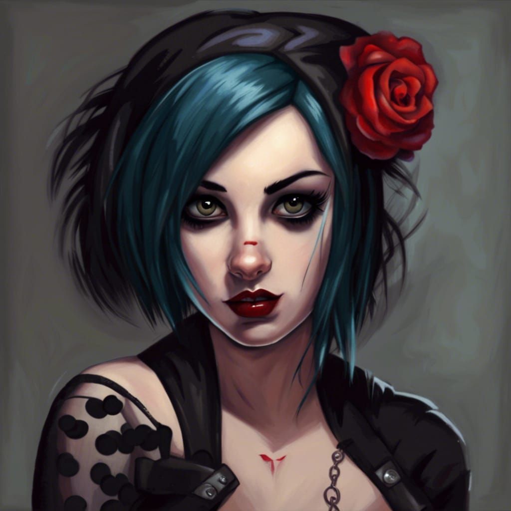 Emo Gurl - AI Generated Artwork - NightCafe Creator