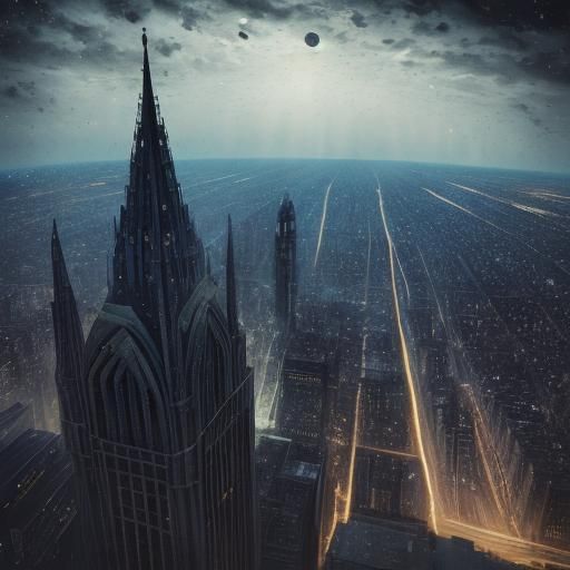 DC comics, Metropolis at Dusk - AI Generated Artwork - NightCafe Creator