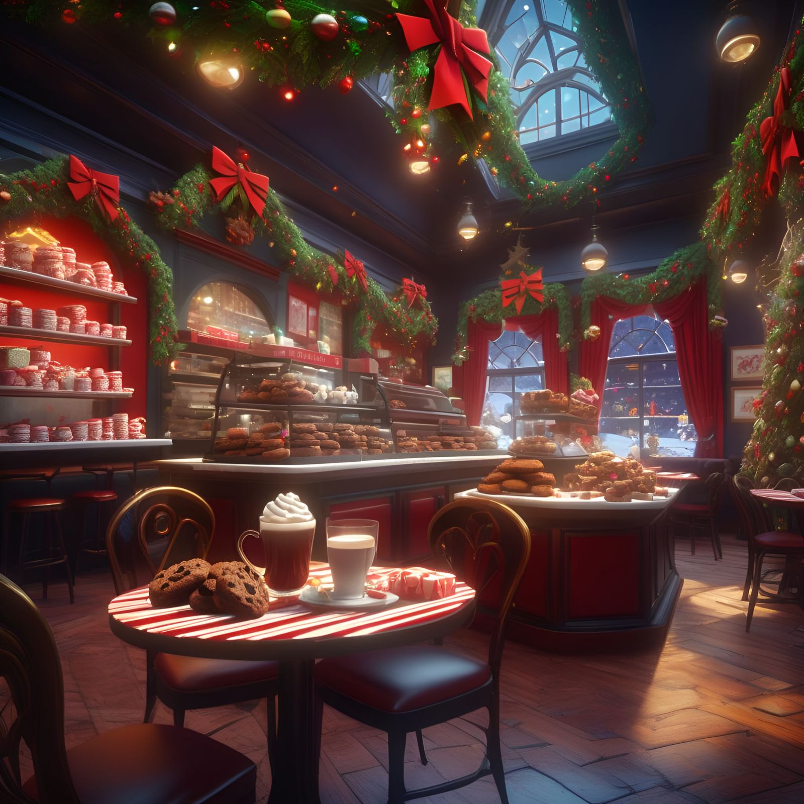 Cocoa & Cookies Cafe by MM and BH - AI Generated Artwork - NightCafe ...