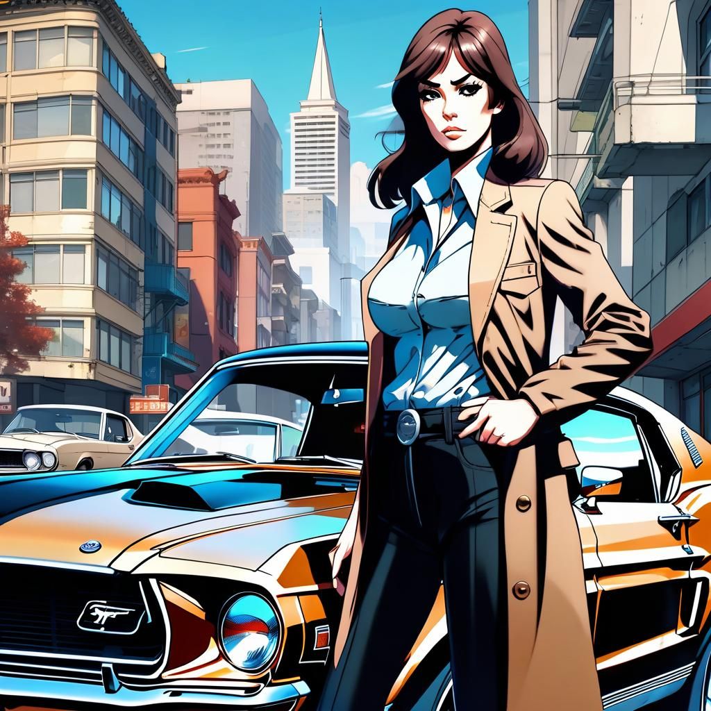 Lady Detective, San Francisco 1971 - AI Generated Artwork - NightCafe ...