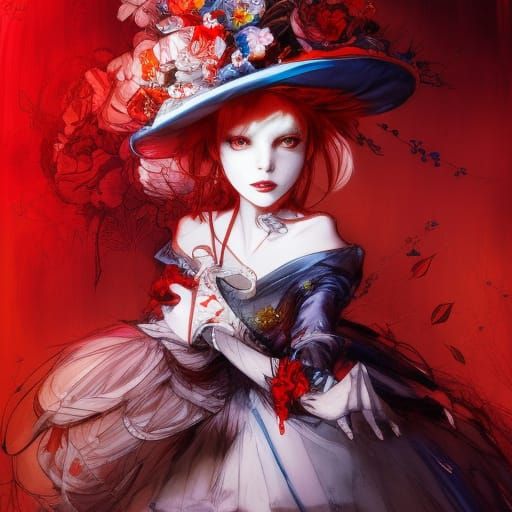 red queen in wonderland - AI Generated Artwork - NightCafe Creator