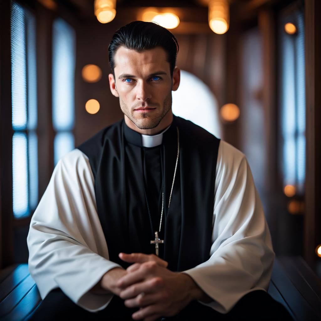Hot Priest - AI Generated Artwork - NightCafe Creator